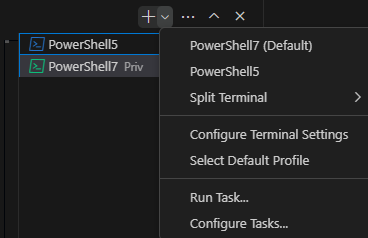 Powershell 5 & 7 terminals in VSCode – WanderingCloud.eu